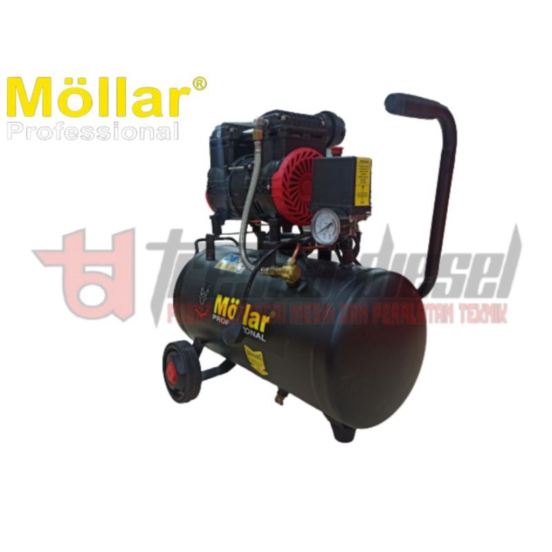Jual KOMPRESOR PORTABEL Mollar 1024BP Oiless Air compressor 24L Black ...