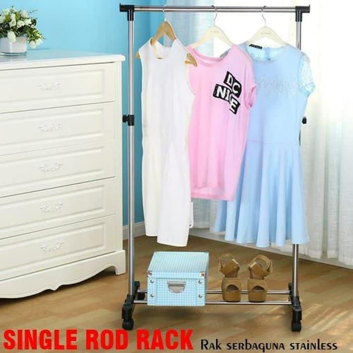 Jual Rak Baju Gantung Serbaguna Stainless SINGLE ROD RACK | Shopee ...