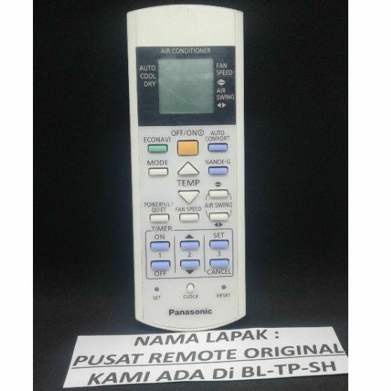 Jual REMOTE REMOT AC PANASONIC ECONAVI AUTO COMFORT NANOE G TITIK 3 ...