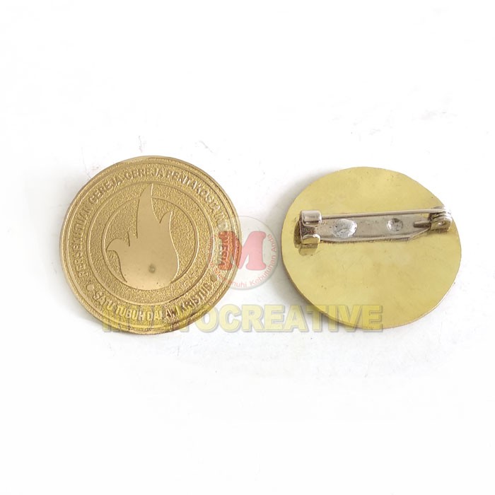 Jual Lencana Pin Logo PGPI Model Bulat Pin Bros PGPI Full Logam ...