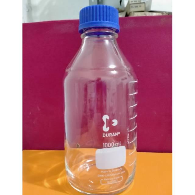 Jual Laboratory Bottle 1000 ml Duran. Botol Lab 1L Duran. Botol Tutup ...