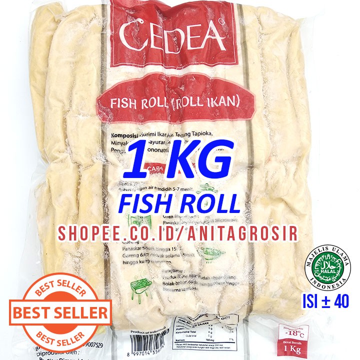 Jual CEDEA Fish Roll 1KG Isi 40 Ikan 1 Kilo Seafood Favorit Steamboat ...