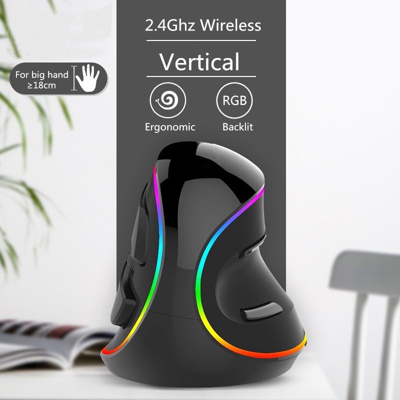 Jual Delux M618 Vertical Mouse USB Optical Computer Mouse Office PC ...