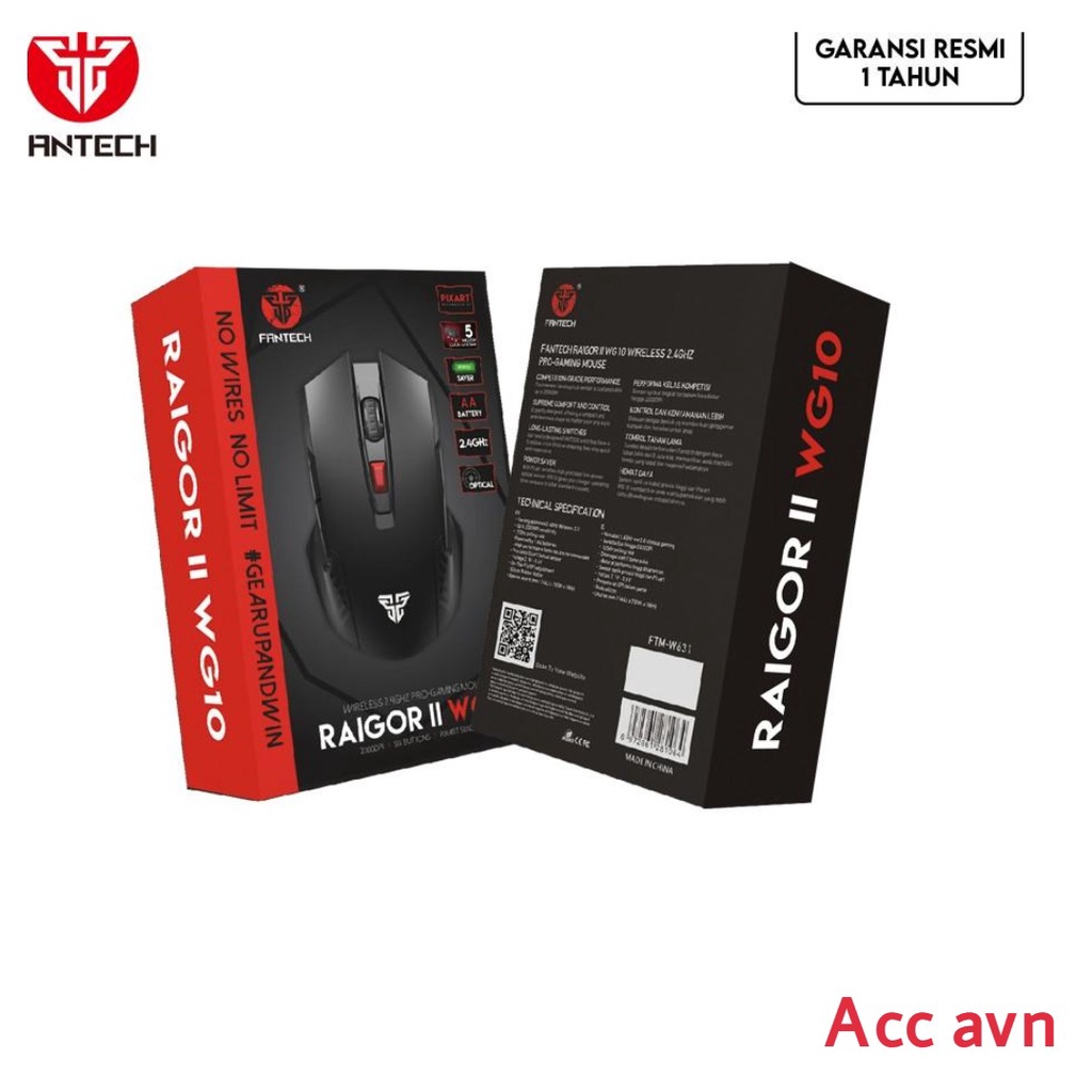 Jual Fantech RAIGOR II WG10 Game Wireless Mouse Gaming Mouse Tanpa ...