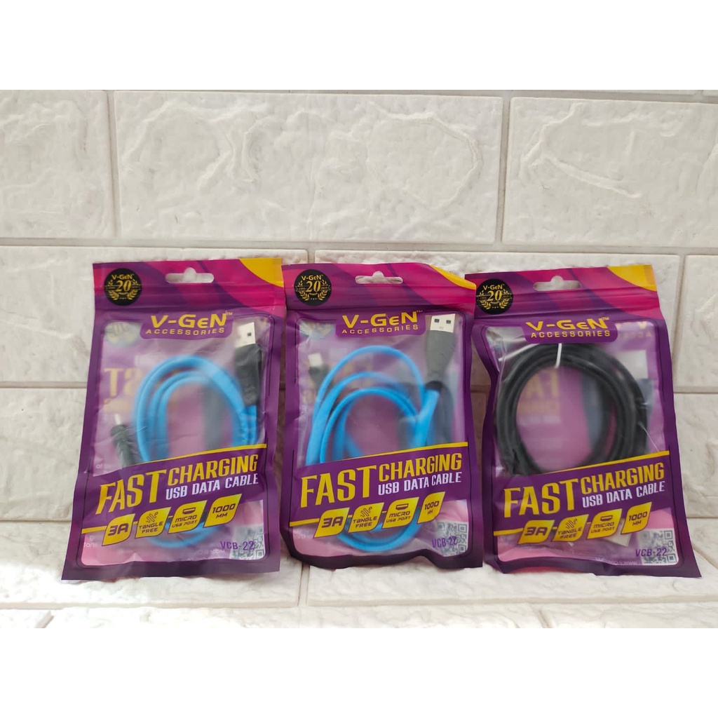 Jual KABEL DATA V-GEN VCB-22 FATS CHARGING 3A MICRO USB | Shopee Indonesia