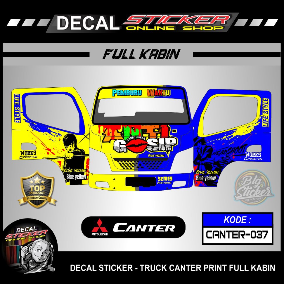Jual STIKER TRUK CANTER FULL KABIN DECAL STICKER KEREN | Shopee Indonesia