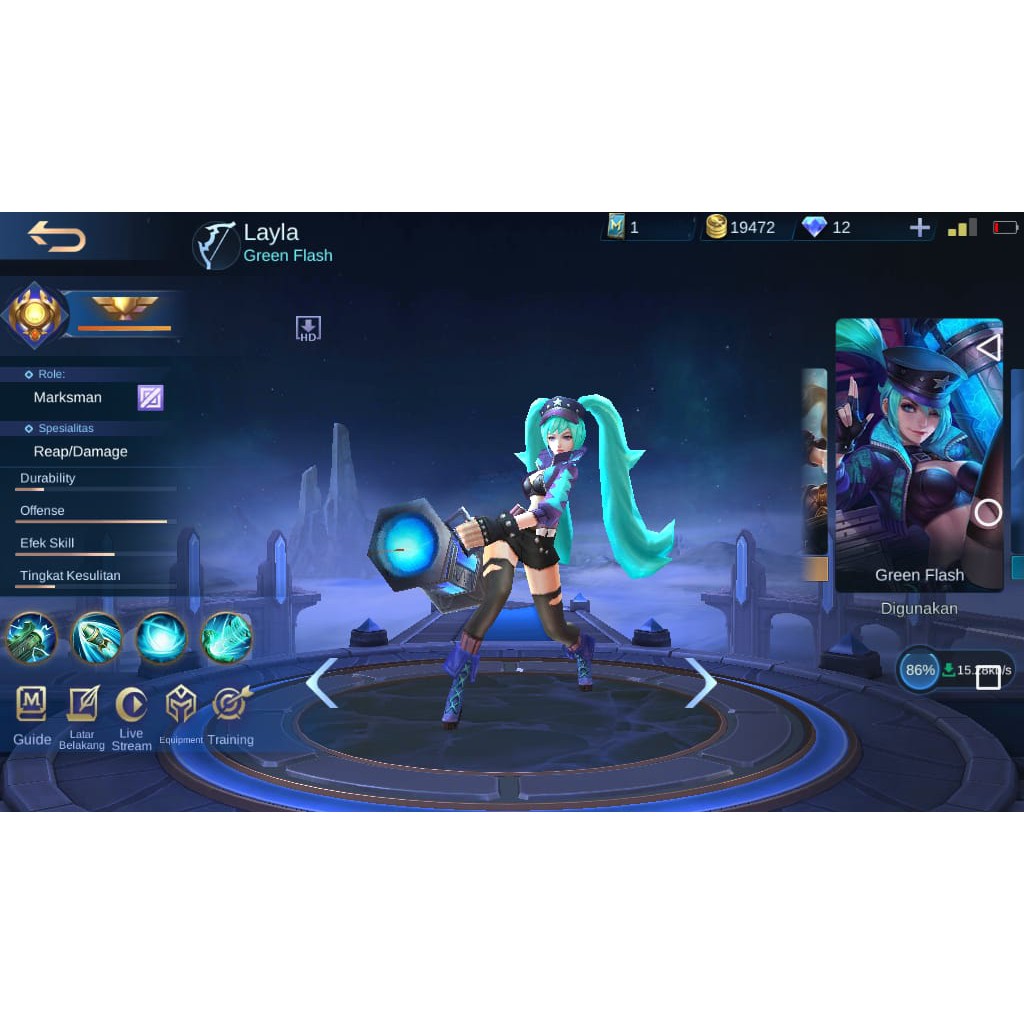 Jual Skin Layla - Green Flash (Mobile Legend) | Shopee Indonesia