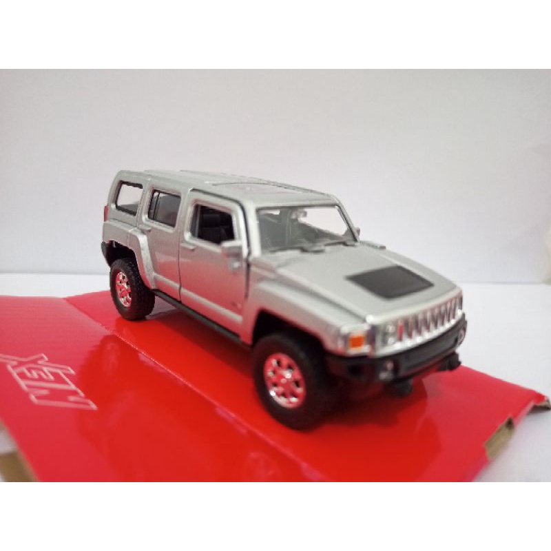Jual Diecast Miniatur mobil Hummer H3 Silver Welly Nex harga murah ...