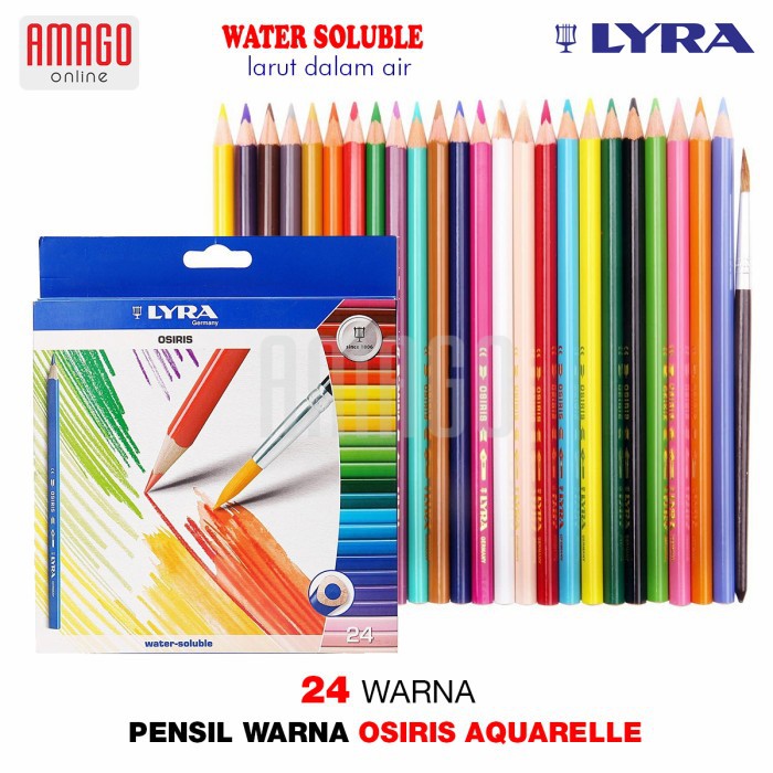 Jual Pensil Warna LYRA Osiris Aquarelle Water Soluble - 24 Warna ...