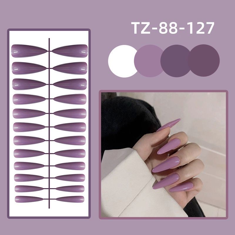 Jual Fake Nail Art Polos Panjang Party Event Wedding Kuku Palsu 24pcs ...