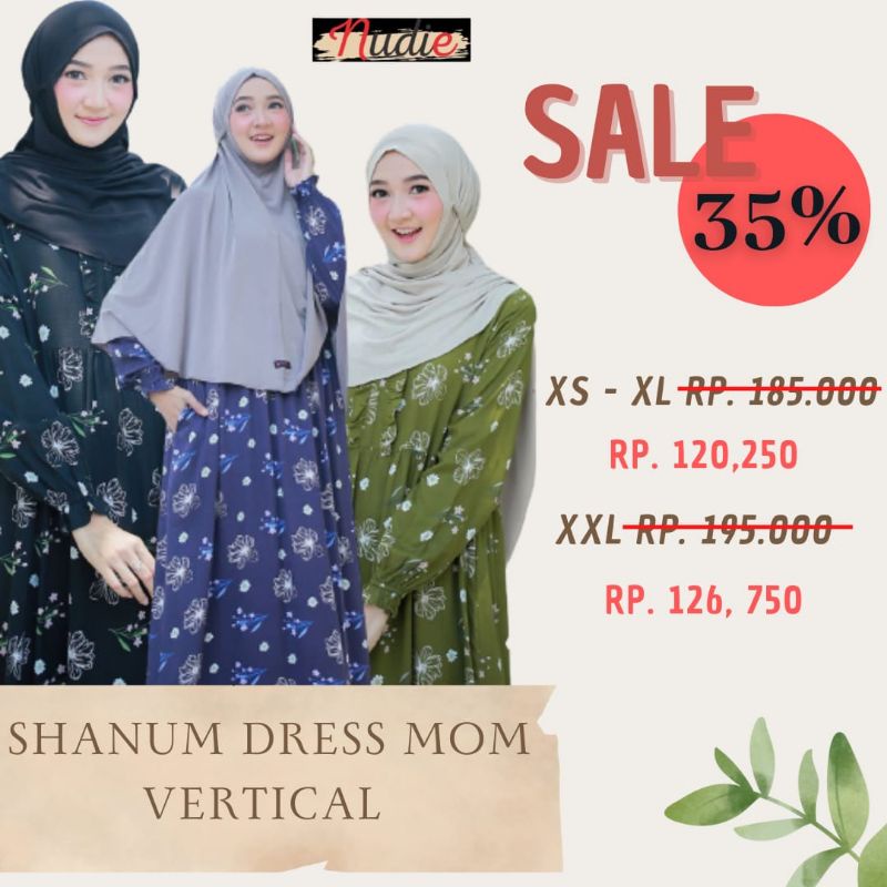 Jual SHANUM DRESS MOM MODEL VERTIKAL | Shopee Indonesia