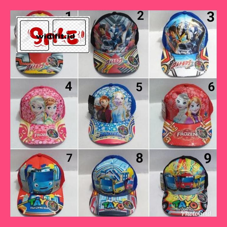 Jual Babyglpak Promo ★★Topi Anak Karakter Tayo Spiderman Tobot Ultraman ...