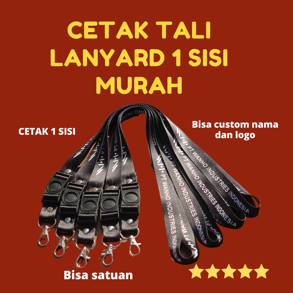 Jual CUSTOM LANYARD STOPPER ID CARD CETAK 1 SISI/ BEBAS DESAIN | Shopee ...