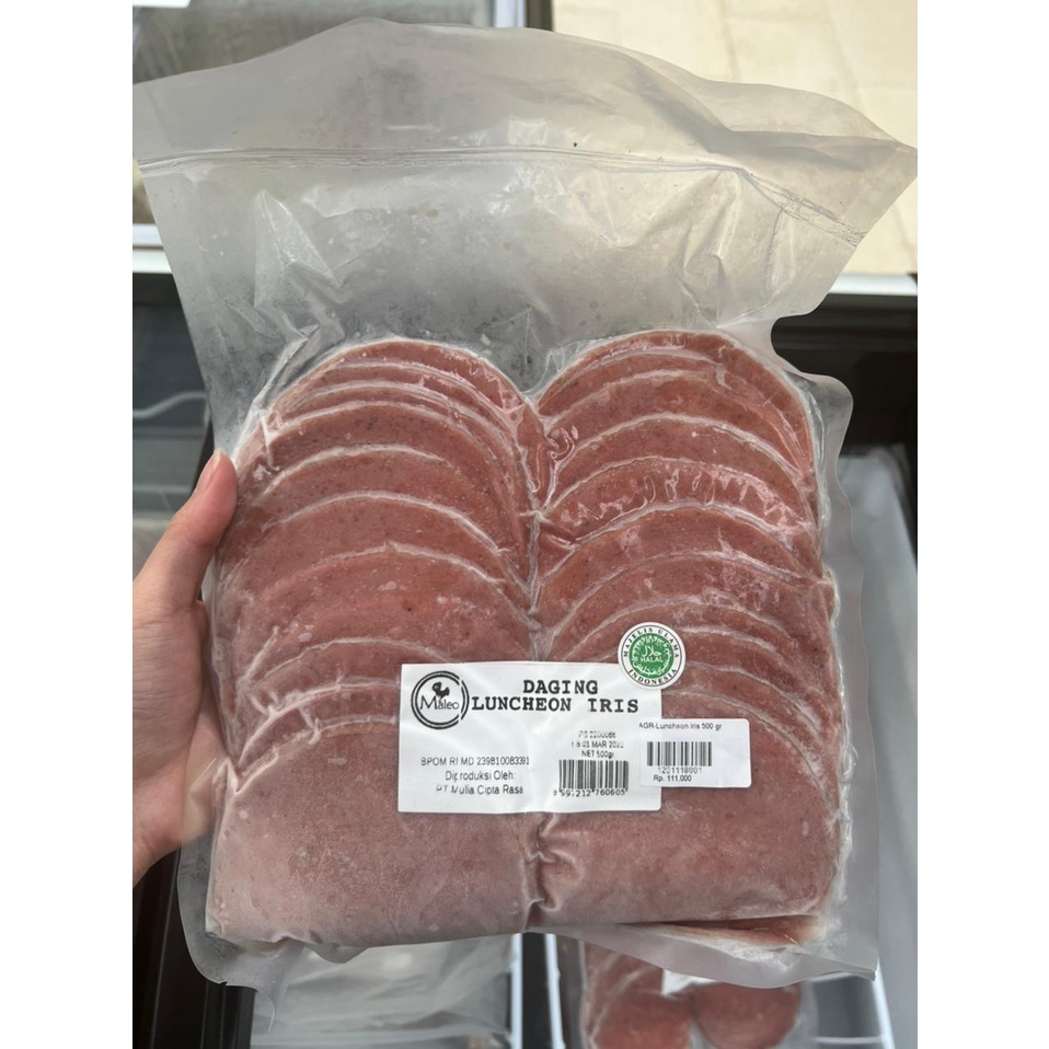 Jual Smoked Beef ham maleo luncheon slice / Daging sapi asap 500 gr ...