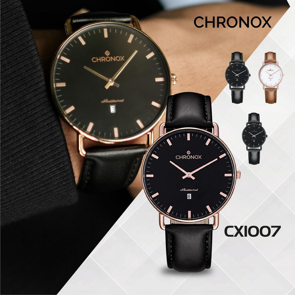 Jual CHRONOX Jam Tangan Pria Kulit Analog - CX1007 MODESTO | Shopee ...
