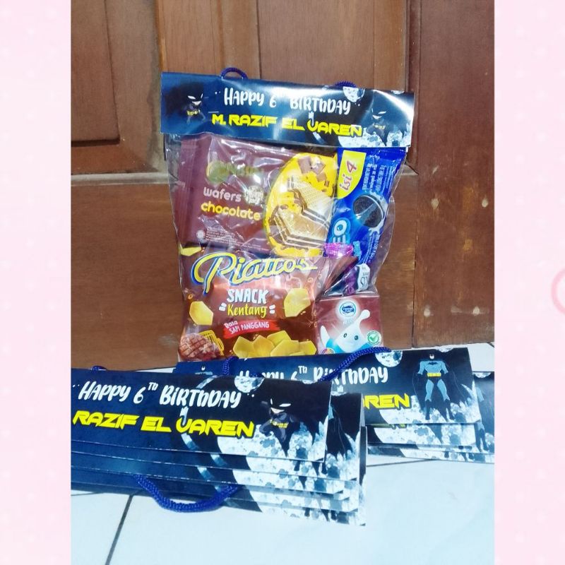 Jual label snack / hangtag snack / plastik ulang tahun / label jajan ...