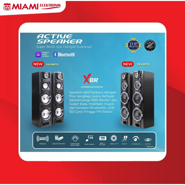 Jual POLYTRON Speaker Aktif PAS 8FF22 / Active Speaker PAS8FF22 8 Inch ...