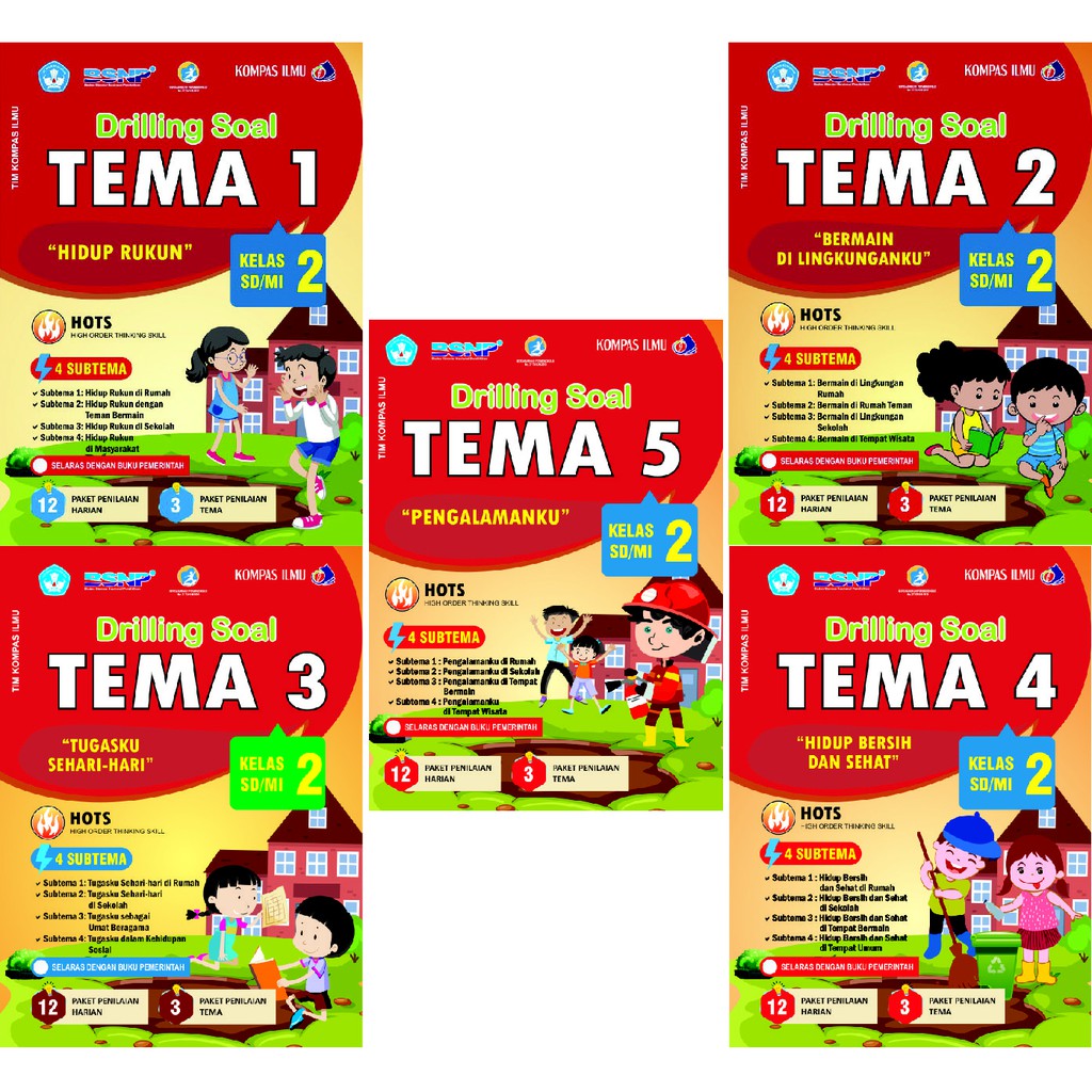 Jual BUKU DRILLING SOAL SD/MI Kls 2 TEMA 12345 (PAKET LENGKAP) | Shopee Indonesia