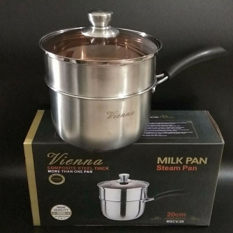 Jual MILK PAN/PANCI STEAM VIENNA STAINLESSMULTIFUNGSI 20CM | Shopee Indonesia