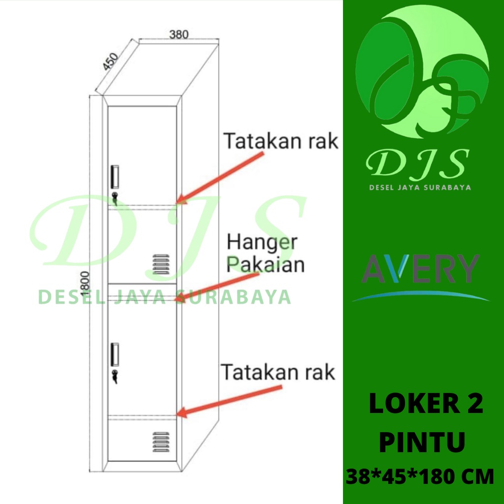 Jual Loker Besi 2 Pintu Dengan Gantungan Baju - Loker Besi 2 pintu ...
