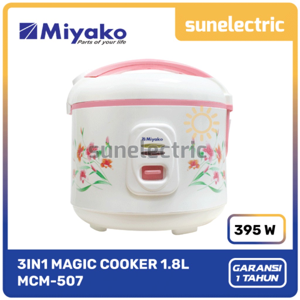 Jual Miyako MCM-507 Magic Com / Rice Cooker 3in1 MCM 507 / MCM507 - Pink [1.8L] | Shopee Indonesia