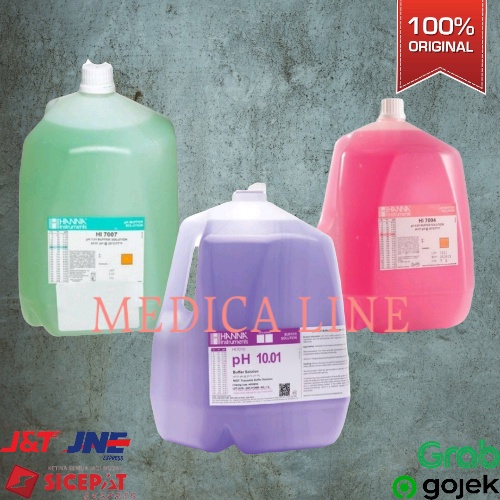 Jual buffer solution ph hanna ph4/ph7/ph10 1 galon 3,79liter | Shopee Indonesia