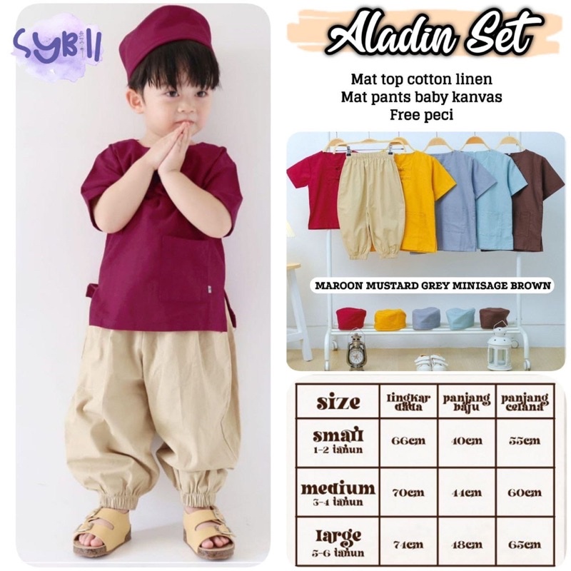 Jual Aladin Set Kids Sybil | Shopee Indonesia