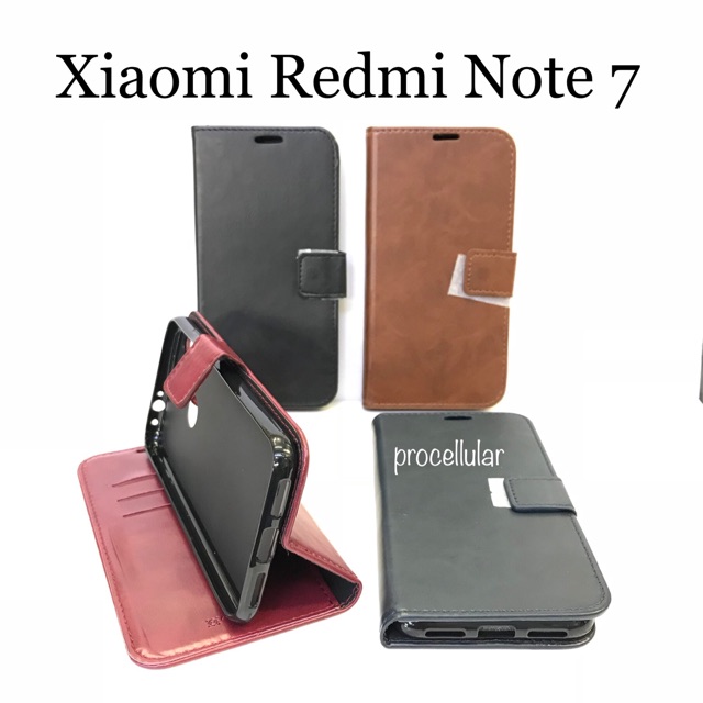Jual Flip Case Cover Xiaomi Redmi Note 7 Casing Sarung Buku Dompet ...