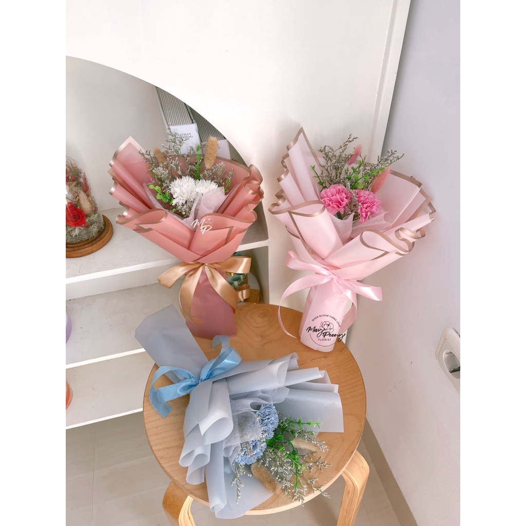 Jual TWIN CHRYSAN / CARNATION SOAP FLOWER BOUQUET - BUKET BUNGA SABUN 2 ...