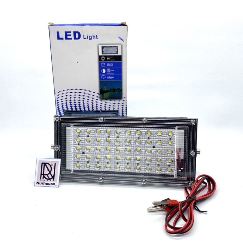 Jual Lampu Sorot DC 12v 50 Watt FloodLight DC 12 volt | Shopee Indonesia