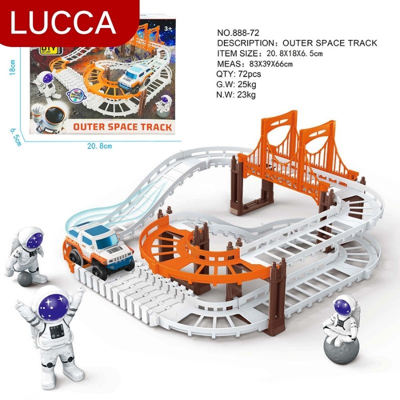Jual Mainan Anak Mobil Rel listrik Ruang Angkasa Blok Bangunan Rakitan ...