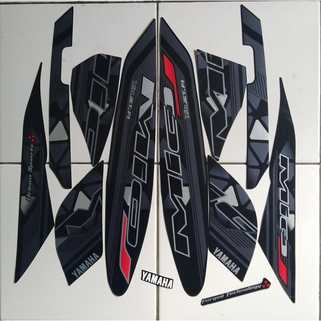 Jual stiker striping yamaha mio j 2014 2015 hitam | Shopee Indonesia