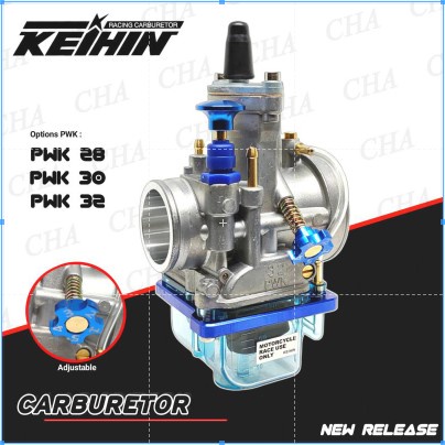 Jual karburator karbu ( pwk 28 - PWK 30 - PWK 32 ) air stiker model sudco mika transfaran blue ...