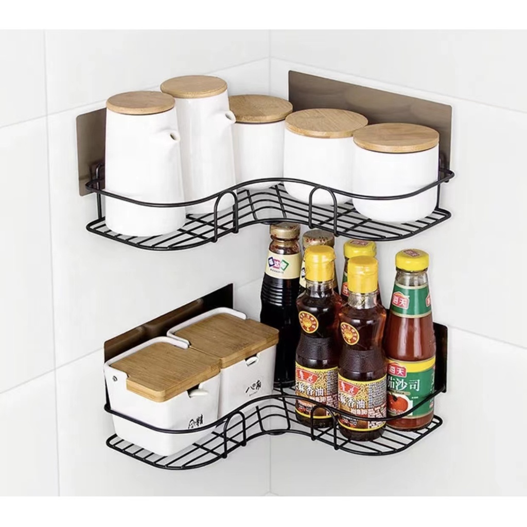 Jual Panda Home Rak Sudut Stainless Steel Rak Besi Dinding Serbaguna ...