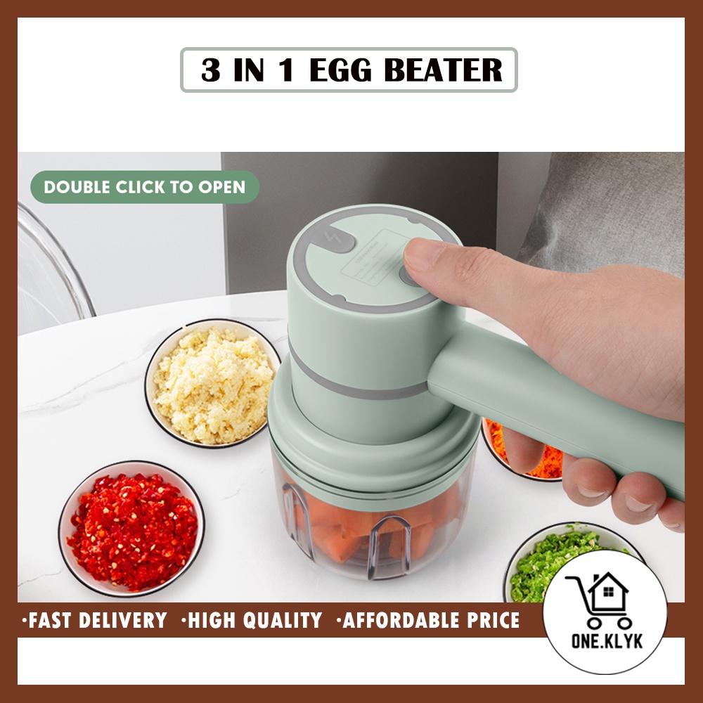 Jual 3 in 1 Egg Beater dan Chopper Pengocok Telur Wireless Tanpa Kabel | Shopee Indonesia