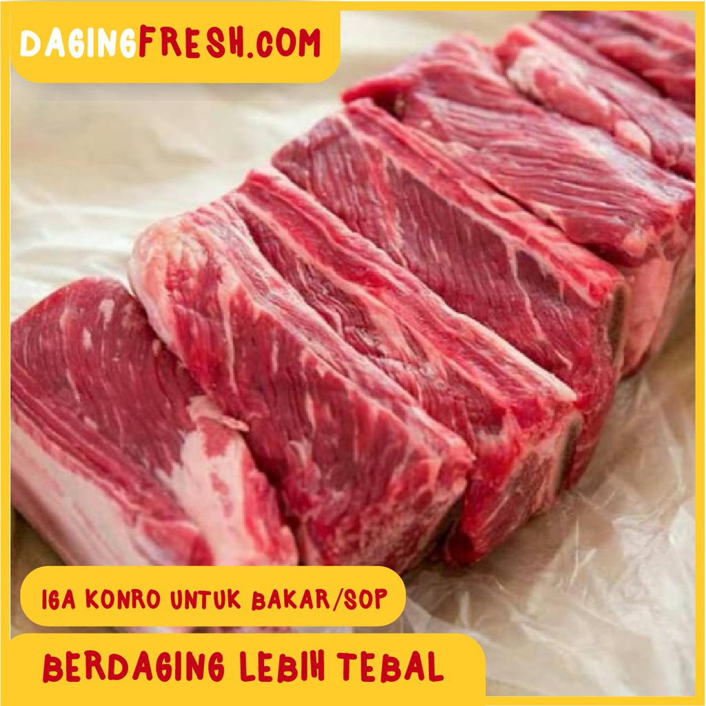 Jual [100 Lokal] Iga Konro Daging Lebih Tebal Iga Sapi Iga Bakar