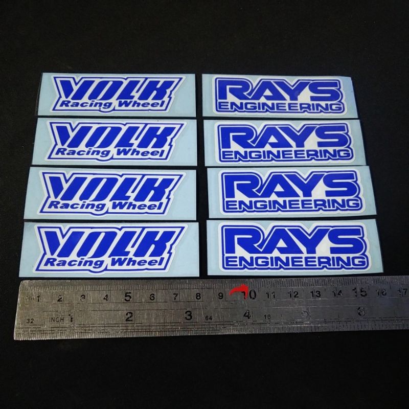 Jual Cutting Sticker Velg Mobil Rays Engineering Volk Racing Wheel 1set ...