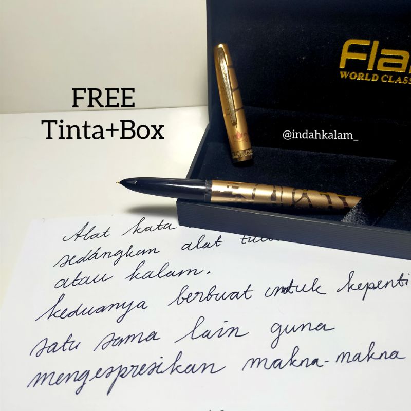 Jual [LANGKA] Fountain Pen Gold Feather Set Nib Box Pulpen Klasik ...