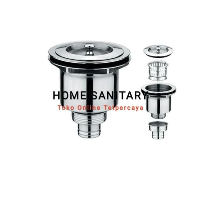 Jual AFUR KITCHEN SINK STAINLESS STEEL LOBANG BESAR AVUR BAK CUCI ...