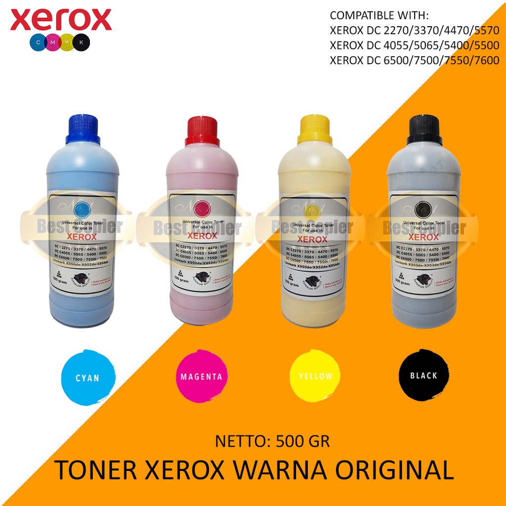 Jual TONER XEROX WARNA COLOUR CMYK ORIGINAL DC 2270/2277/3370/4470/5570 ...