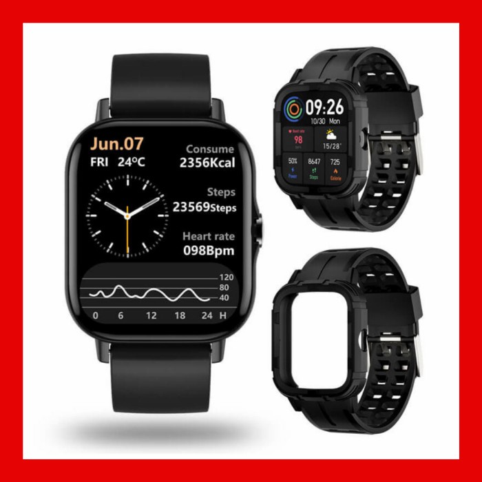 Jual Strap Sporty Smartwatch DT94 Original - Hitam | Shopee Indonesia