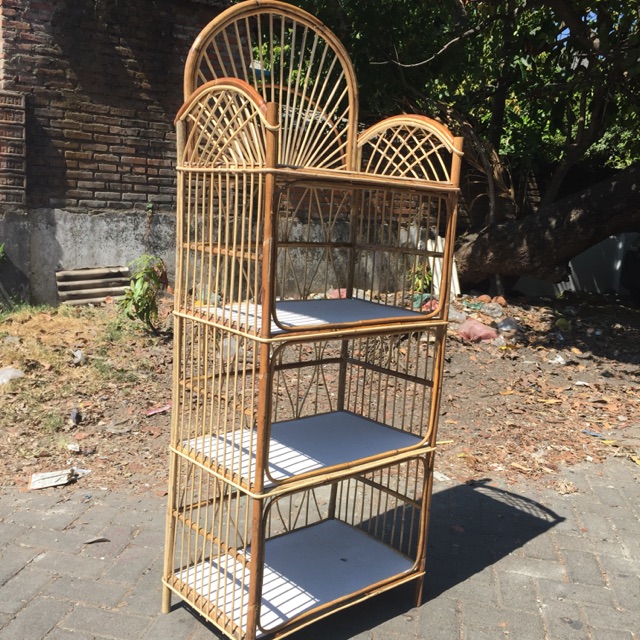 Jual Rak Rotan 4 susun | Shopee Indonesia