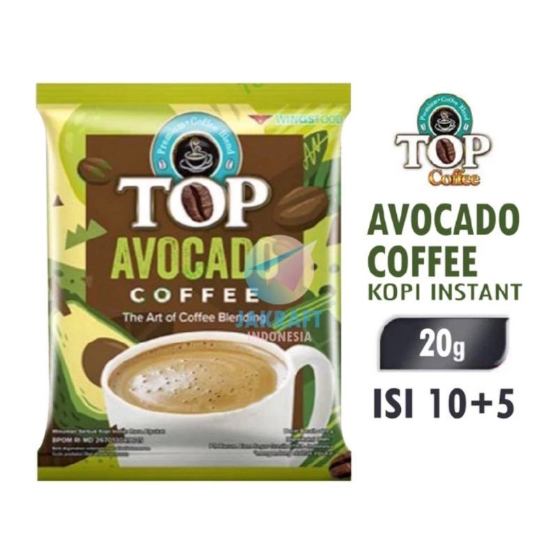 Jual Kopi Top Coffee Avocado 1 renceng isi 15 sachet | Shopee Indonesia