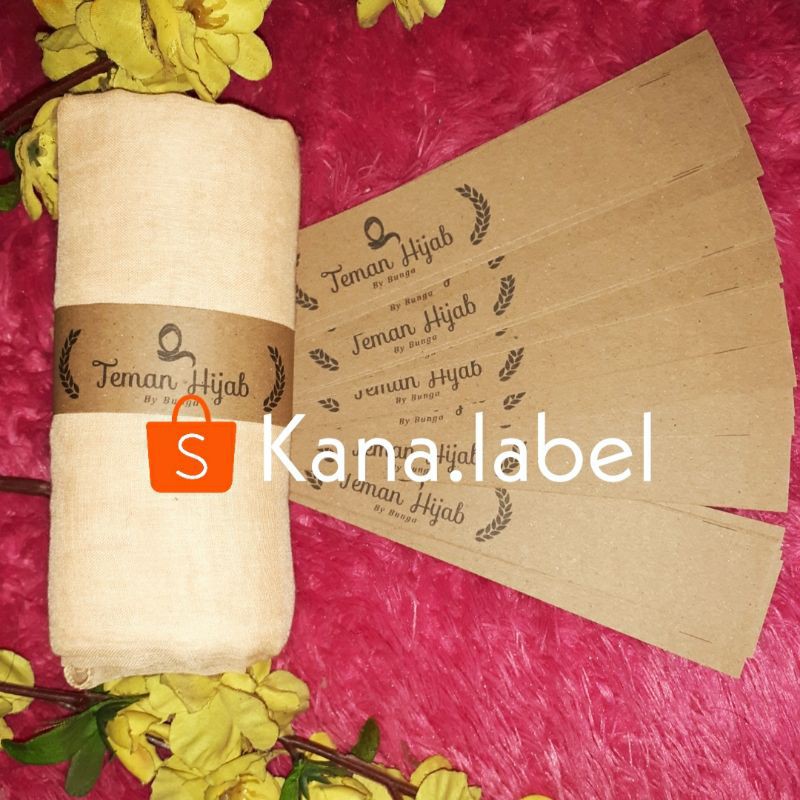 Jual ROLL HIJAB LABEL KERTAS CRAFT DESAIN CUSTOM | Shopee Indonesia