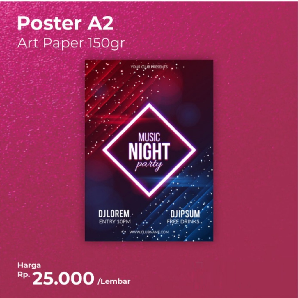 Jual Custom Print Poster Full Colour A2 Art Paper 150gr | Shopee Indonesia