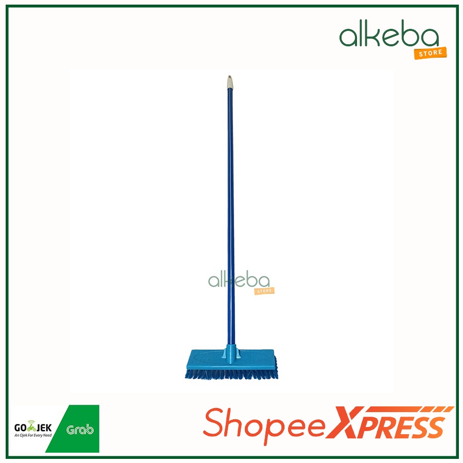 Jual Sikat Lantai Nylon uk 25 cm Cleantex / Sikat Lantai Gagang Tangkai ...
