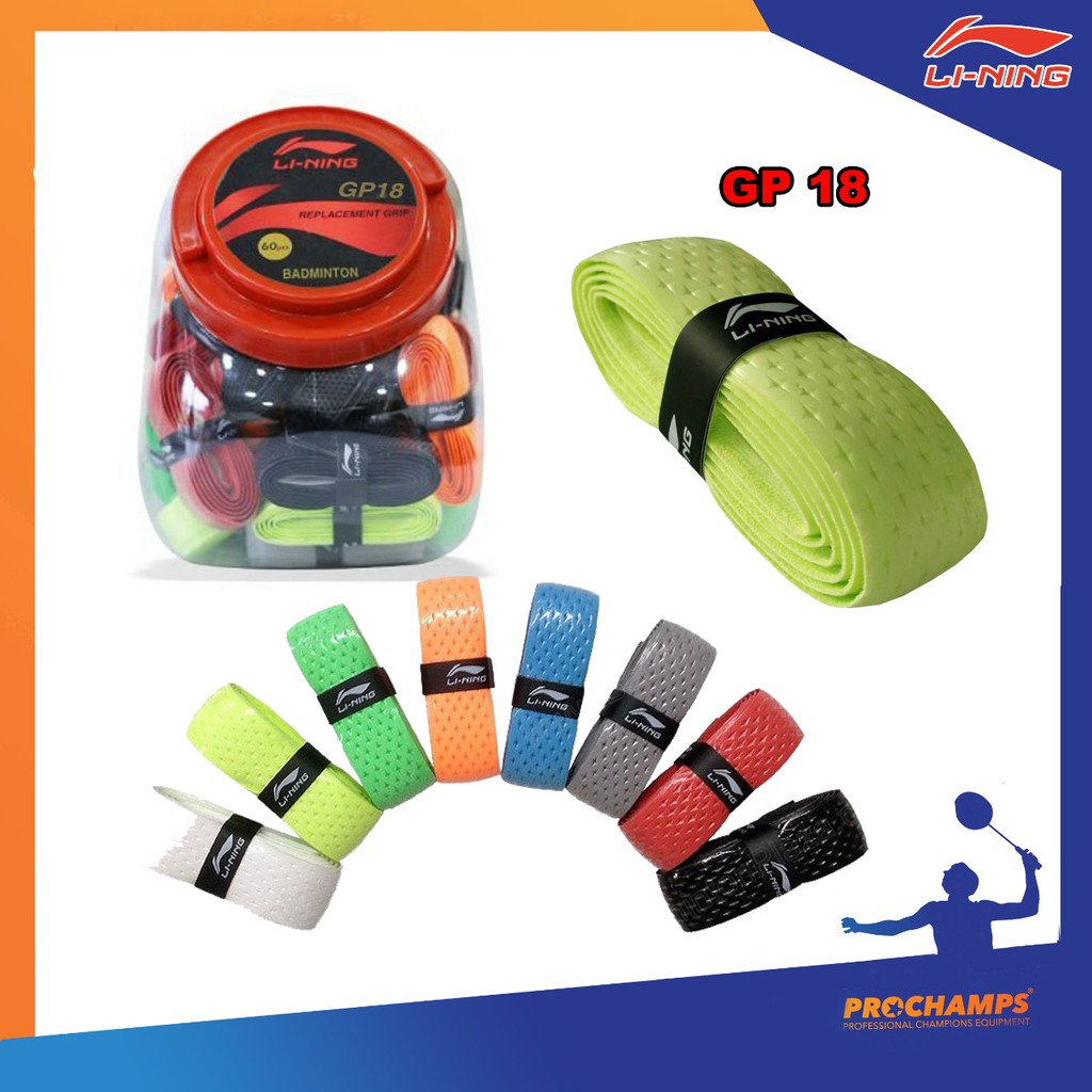 Jual Lining Gp 18 / Gp18 Tebal Grip Li-Ning Grip Badminton Original ...