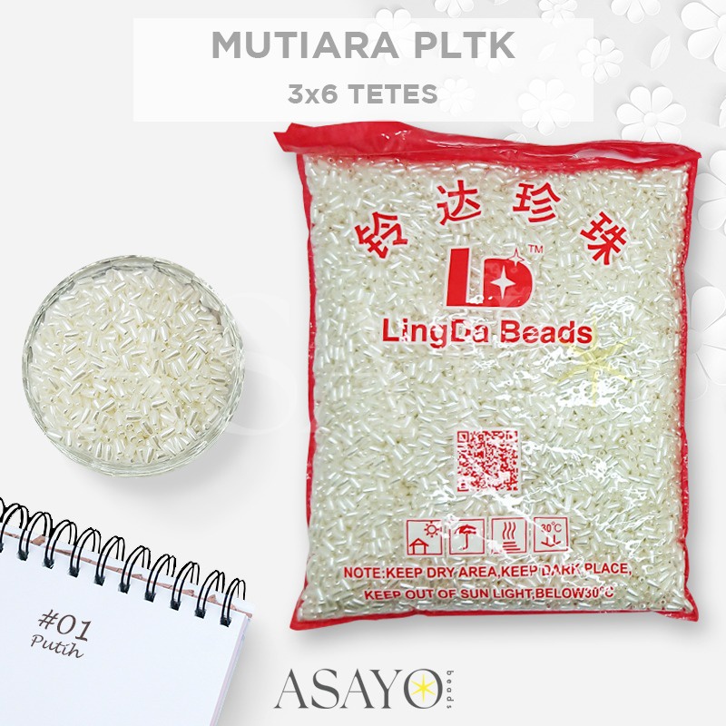 Jual Mutiara Plastik 3x6 4x8 6x10 Tetes Juntai Jambu Putih BW Coksu ...