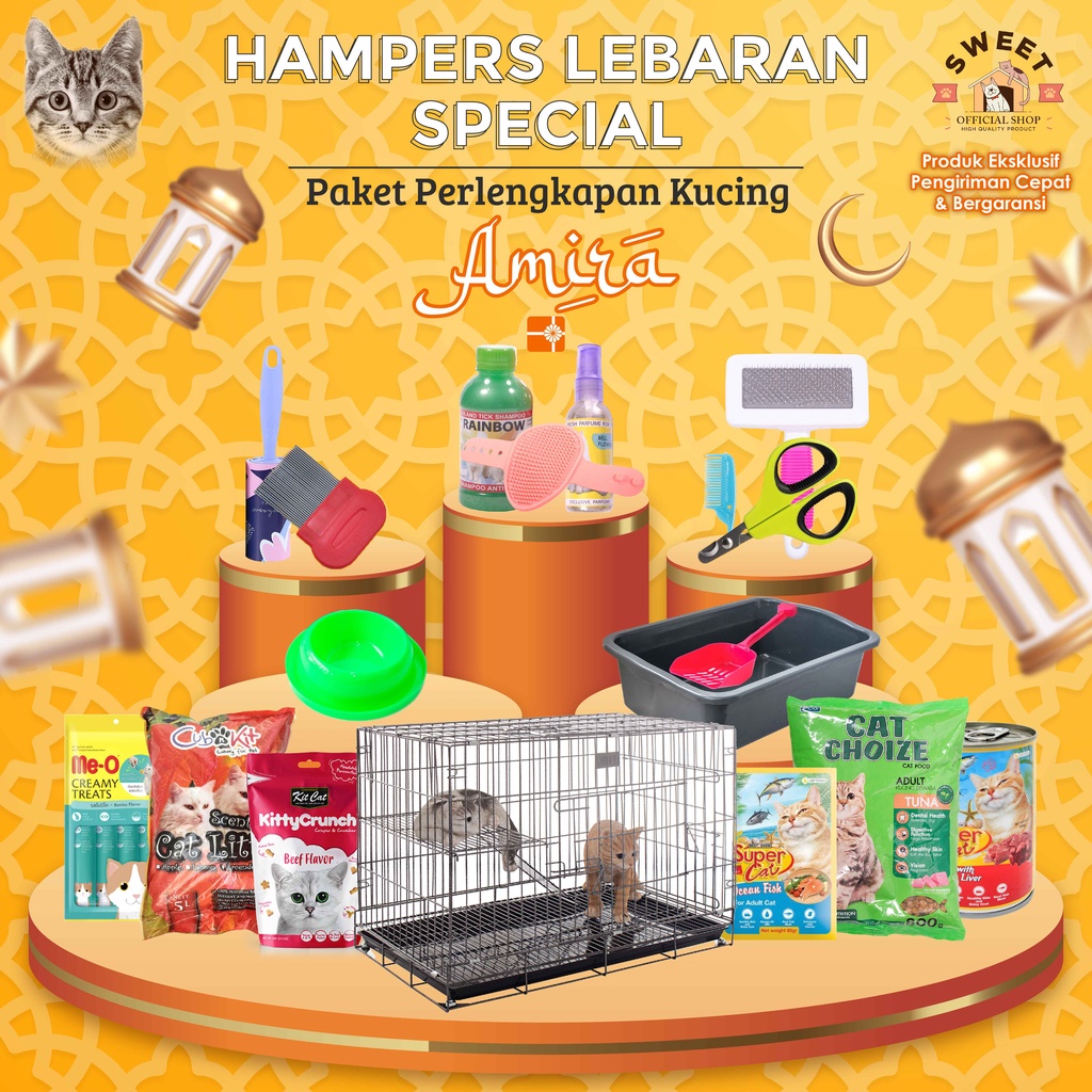 Jual (AMIRA) HAMPERS LEBARAN Cat Cage Pet Cargo With Complete Equipment ...