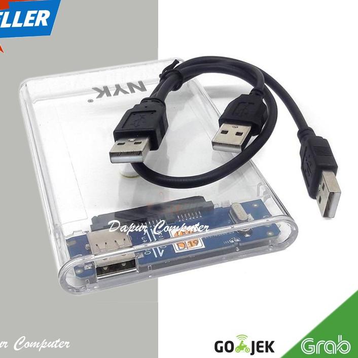 Jual CASING HARDISK EXTERNAL SATA NYK 2.5 INCH USB 2.0 TRANSPARAN / EXTERNAL CASE HDD LAPTOP ...